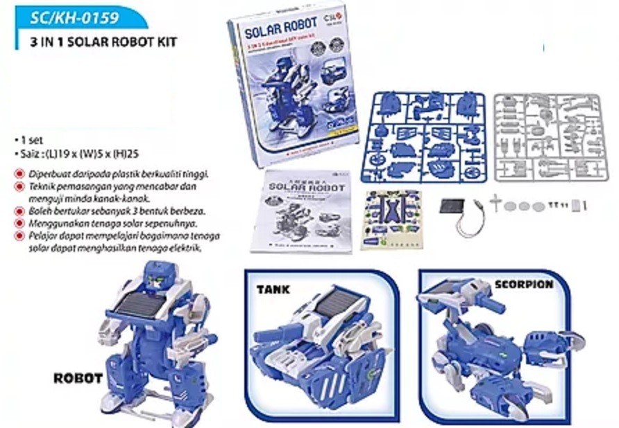 3 in 1 Solar Robot Kit - SCKH0159 MZ